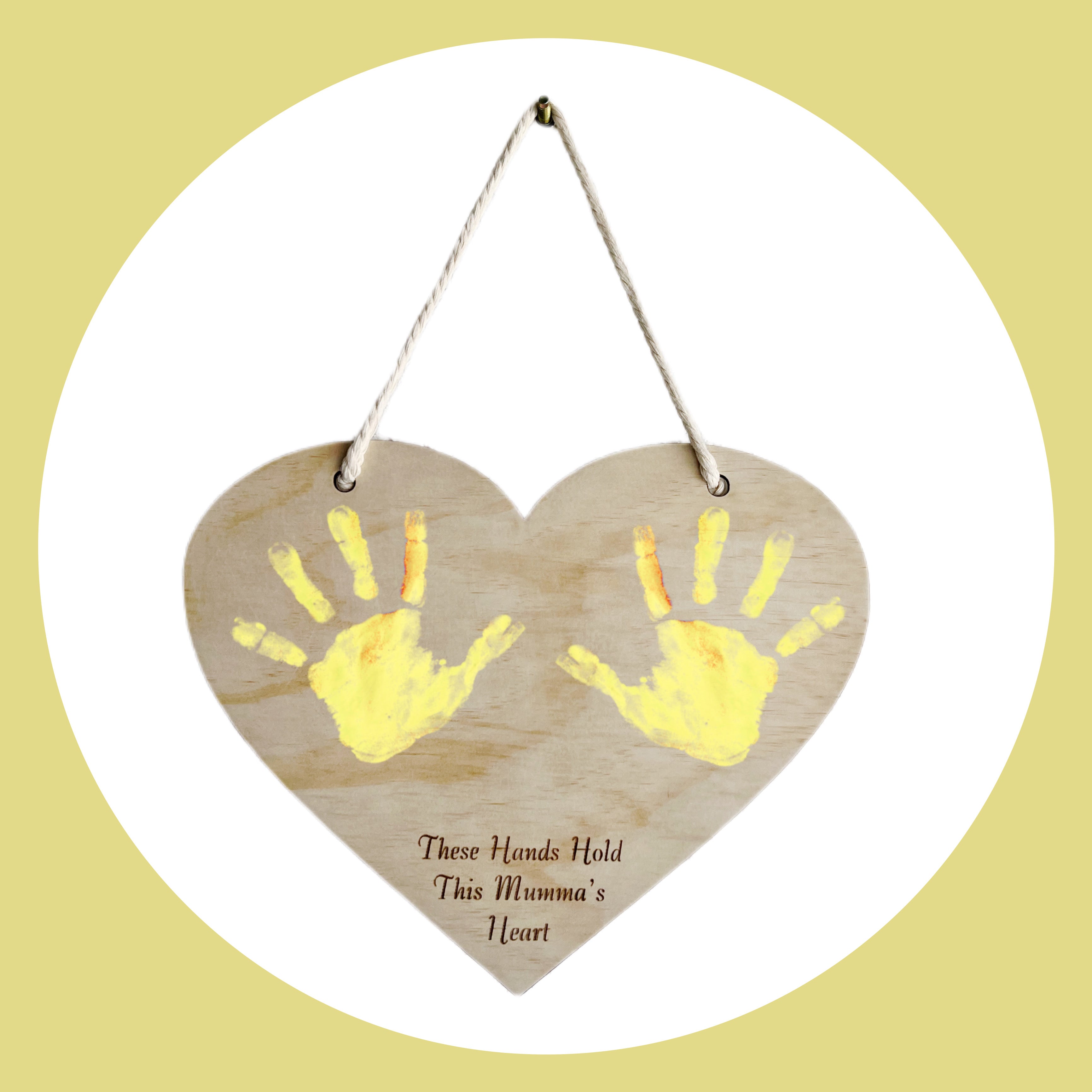Custom Hand Print Sign - These hands hold this Mumma's Heart – Design Hut
