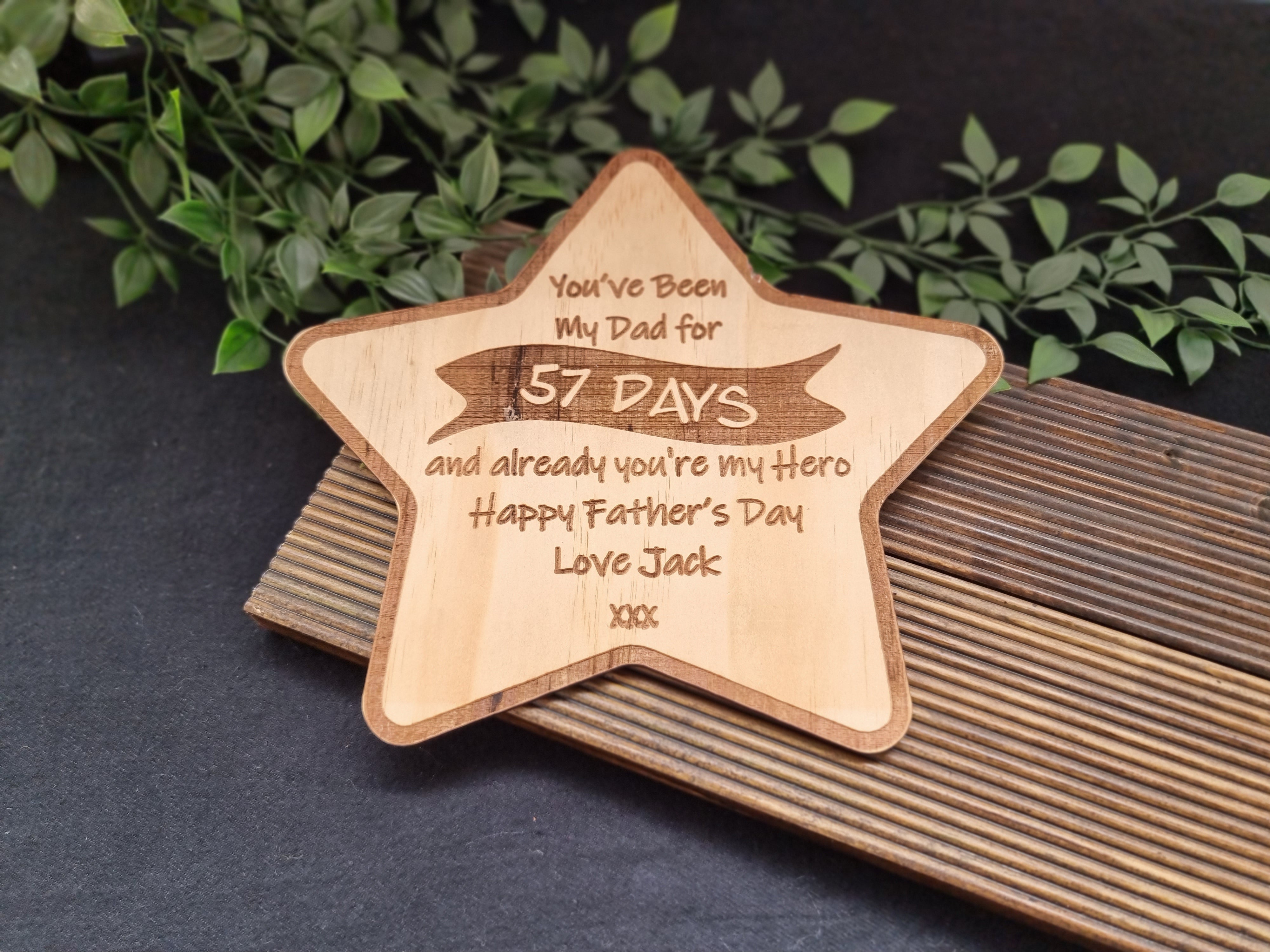 Father's Day Star shaped Sign/ Plaque – Design Hut