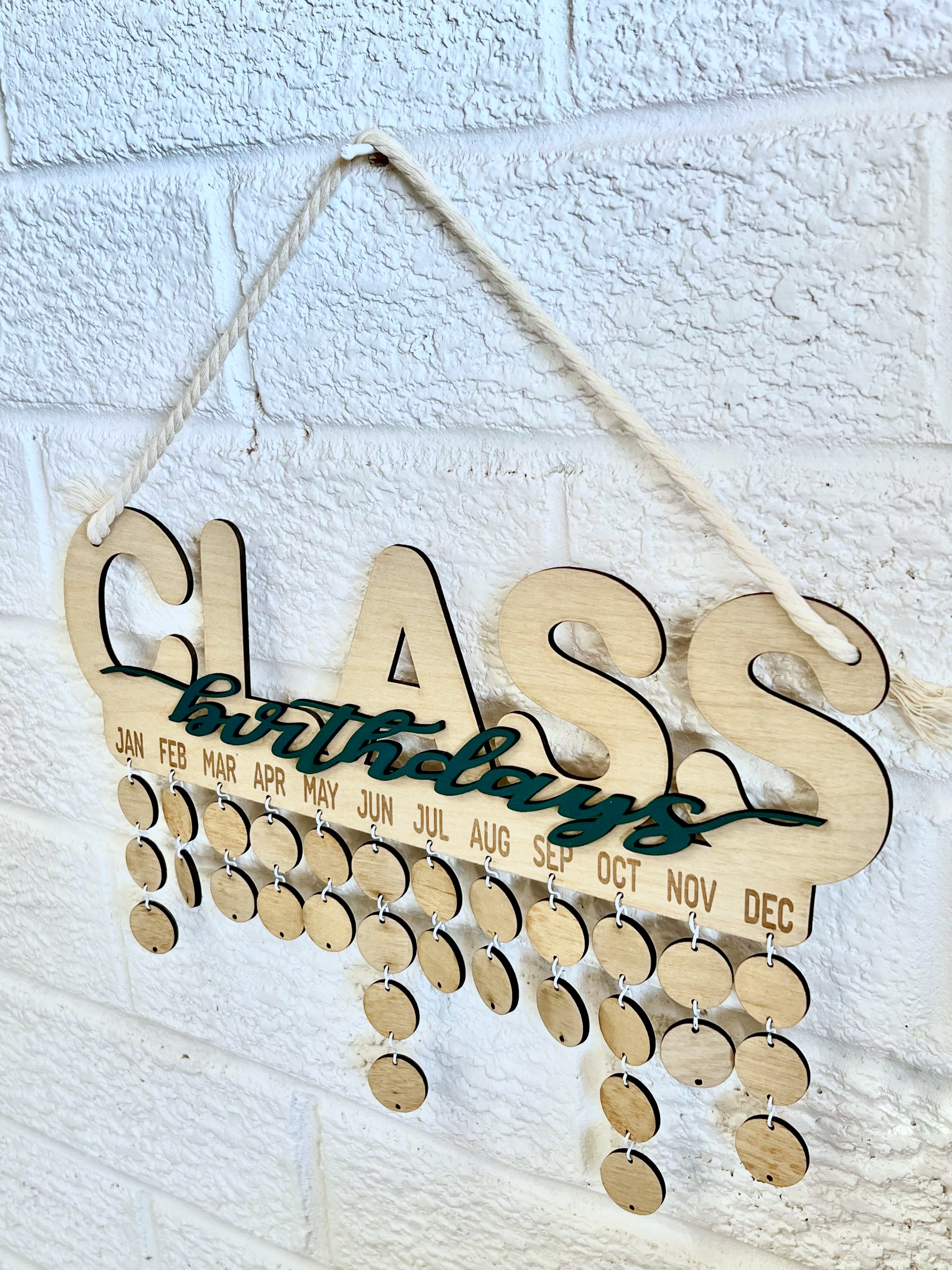 Wooden School, Class Birthday Calendar - Design Hut – Design Hut
