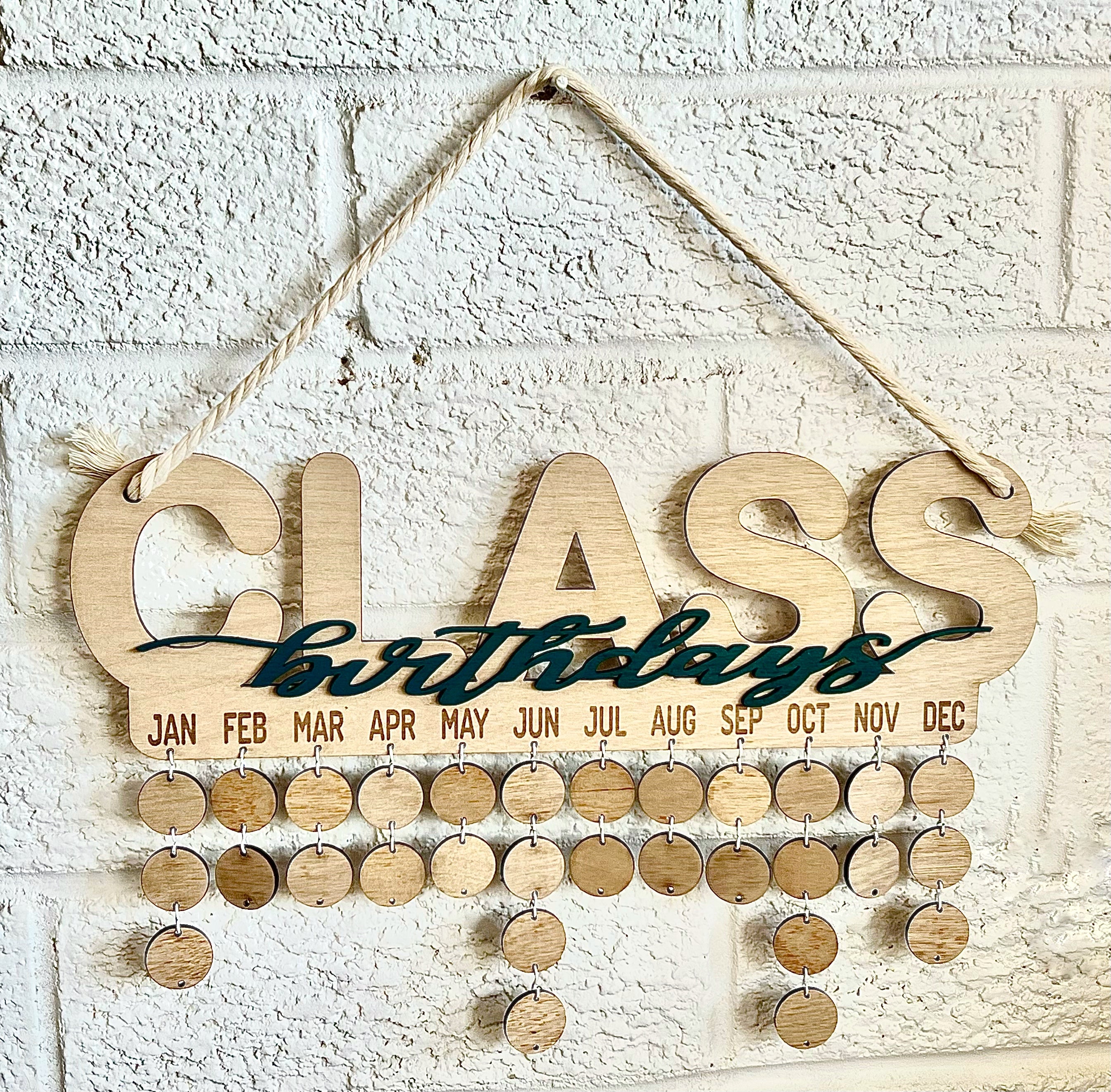 Wooden School, Class Birthday Calendar - Design Hut – Design Hut